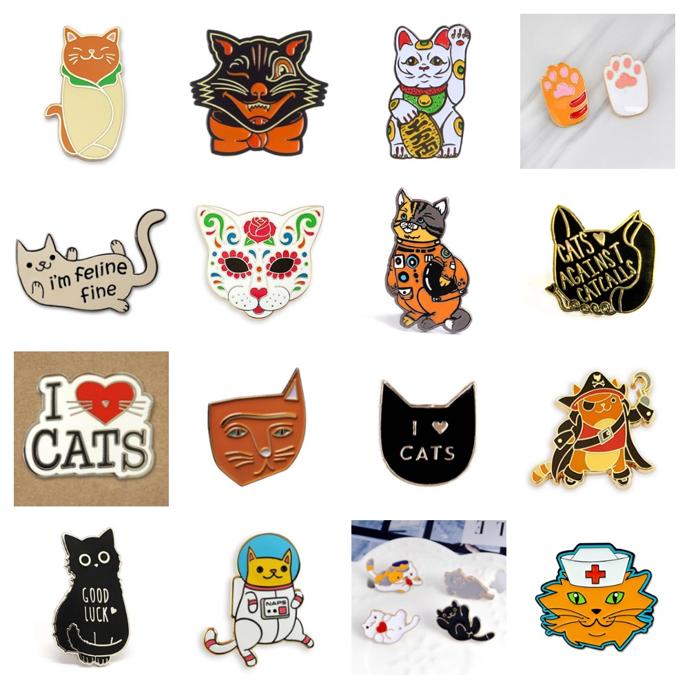 Enamel Cat Pins For People Who Love Kitties! – Meow As Fluff